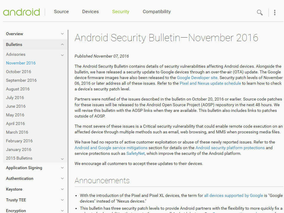 [B! Android] 「Dirty COW」を含む83件の脆弱性を修正、Androidの月例セキュリティ情報公開