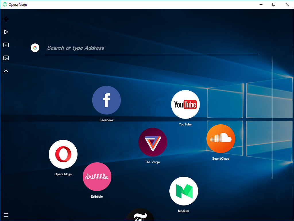 「Opera Neon」リリース、未来を示す“コンセプトブラウザー” -INTERNET Watch