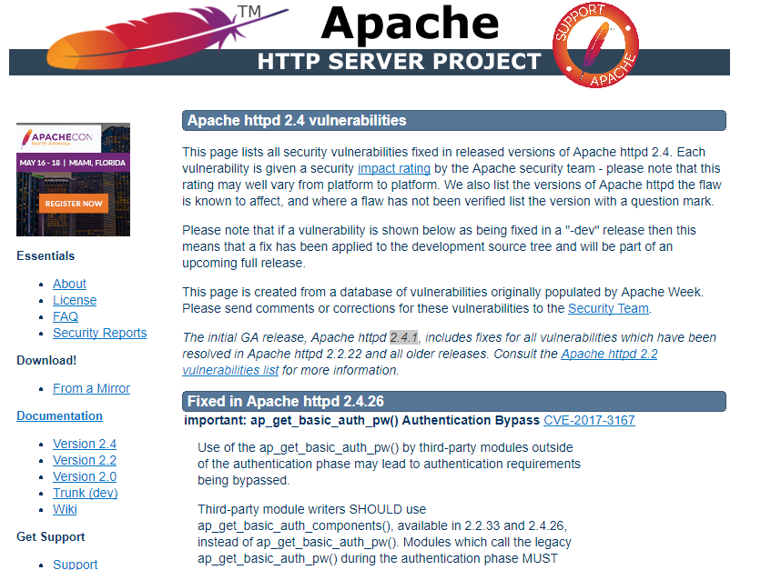 「Apache HTTP Web Server」の複数モジュールにDoSなど5件の脆弱性 -INTERNET Watch