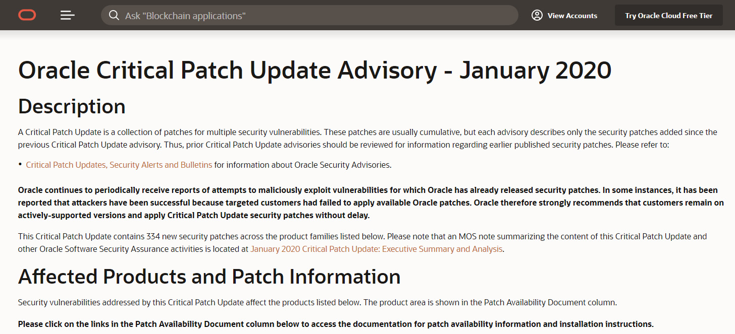 Oracleの定例セキュリティパッチ、「Java SE 13.0.2」など公開 - INTERNET Watch
